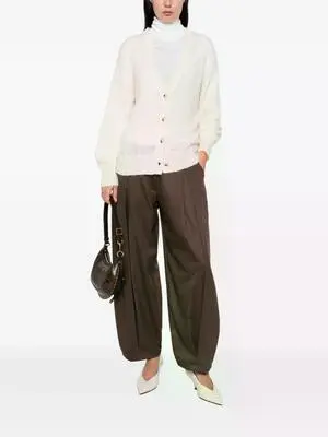 EMERSON RENALDI V-neck Knitted Cardigan - Neutrals