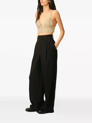AMI Paris Cropped Top With Sequin Embroidery