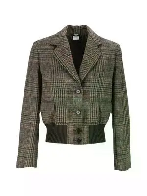Aspesi Check-pattern Virgin Wool Jacket - Brown