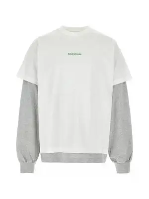 Balenciaga Layered-sleeve Sweatshirt - White