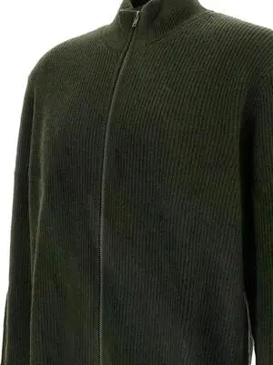 LES DEUX Ribbed Zip-up Cardigan