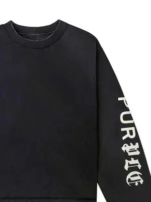 PURPLE BRAND Logo-print Sweatshirt - Black