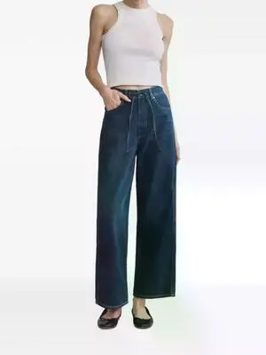 DL1961 Taylor Barrel Drawstring-waist Wide-leg Jeans