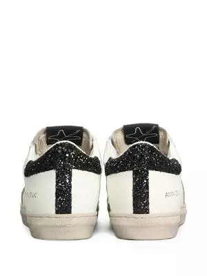AMA-BRAND Glitter-embellished Star-patch Sneakers