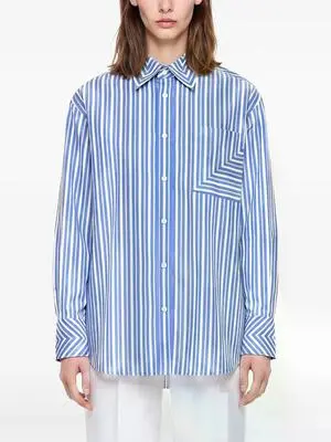 Victoria Beckham Pocket Striped Cotton Shirt
