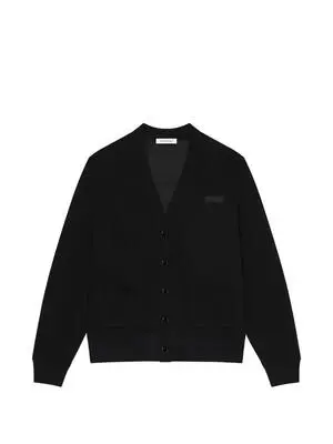 Givenchy Cardigan In Cotton With Paris Gros Grain - Black