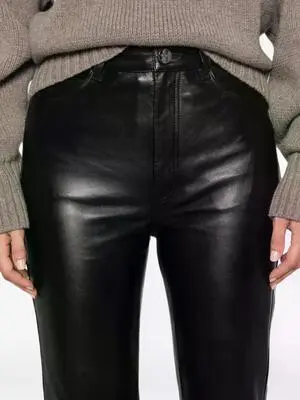 RÓHE Leather Flared Trousers