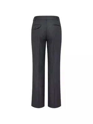 Comme Des Garçons Pinstripe-pattern Pleated Trousers - Brown