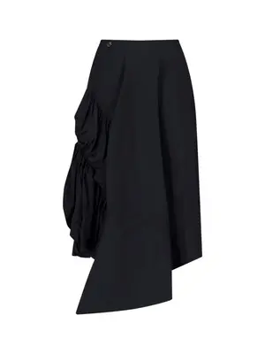 Comme Des Garçons Asymmetric Midi Skirt - Black
