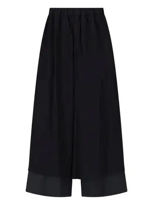 Comme Des Garçons Layered Wool Skirt - Black