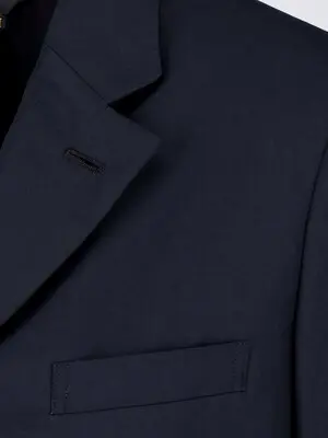 Comme Des Garçons Long Blazer With Ruffles