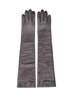 THE FRANKIE SHOP Leather Gloves "veneto" Brown