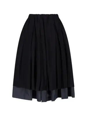 Comme Des Garçons Mid-length Tiered Skirt - Black