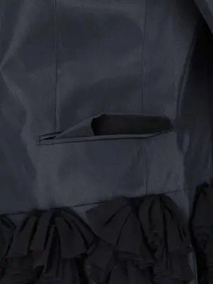 Comme Des Garçons Single-breasted Blazer With Ruffles