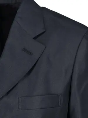 Comme Des Garçons Single-breasted Blazer With Ruffles