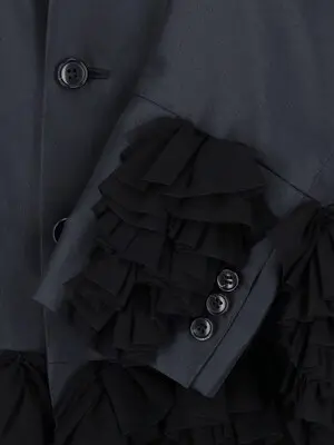 Comme Des Garçons Single-breasted Blazer With Ruffles