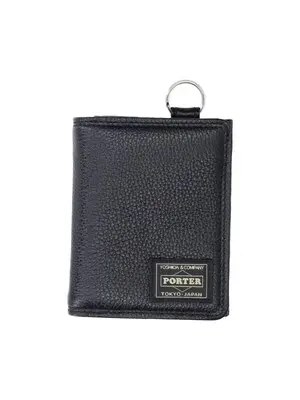 PORTER YOSHIDA Bi-fold Leather Wallet - Black