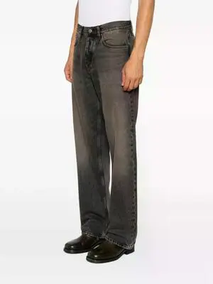 SUNFLOWER Faded-effect Loose-leg Jeans
