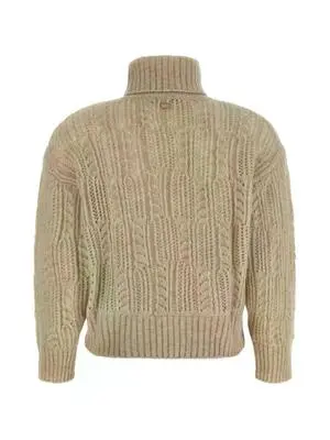 Agnona Openwork Turtleneck Sweater - Neutrals