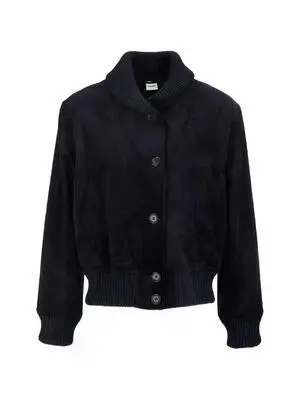 Aspesi Corduroy Shawl-collar Jacket - Blue