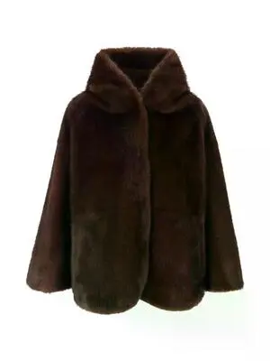 BULLY Faux-fur Hooded Jacket - Brown