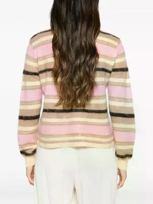 Guest In Residence Grizzly Striped Polo-collar Sweater