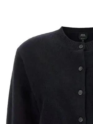 A.p.c. Short Embroidered Wool Cardigan