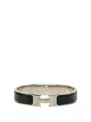 Hermès 2000-2026 Narrow Enamel Clic H Bracelet Pm Costume Bracelet - Black