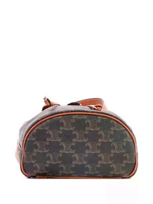 Celine Folco Triomphe Coated Canvas Mini Backpack - Brown