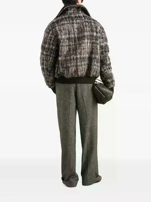 Dolce & Gabbana Check-pattern Bomber Jacket