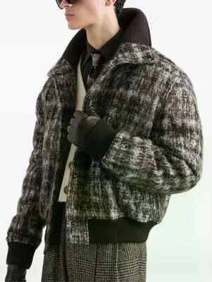 Dolce & Gabbana Check-pattern Bomber Jacket