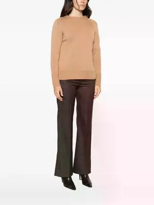 VELA SHOP Ribbed-knit Raglan-sleeve Sweater