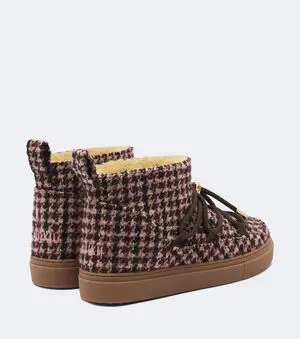 Inuikii Classic Low Plaid Houndstooth Snow Boots