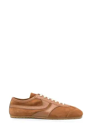 Dries Van Noten S Sneakers In Tan Suede Calfskin - Brown