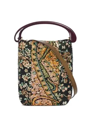 Dries Van Noten Crisp Micro Bag With Multicolored Floral Print