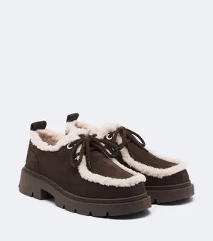 Inuikii Mocabee Shearling-lined Suede Lace-up Shoes