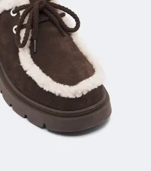Inuikii Mocabee Shearling-lined Suede Lace-up Shoes