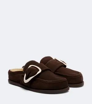 Inuikii Shearling-lined Suede Mules