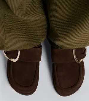 Inuikii Shearling-lined Suede Mules