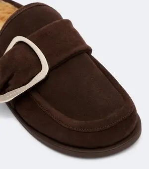 Inuikii Shearling-lined Suede Mules
