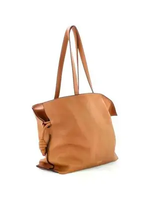 Loewe Flamenco Knot Bag Leather Large Tote Bag - Brown