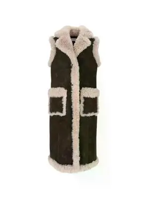 BULLY Faux-fur Trim Waistcoat - Brown
