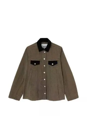 GANNI Overshirt In Neppy Denim