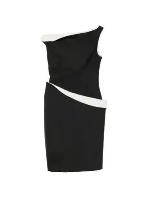 RÓHE Asymmetric Two-tone Midi Dress