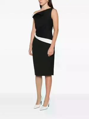 RÓHE Asymmetric Two-tone Midi Dress