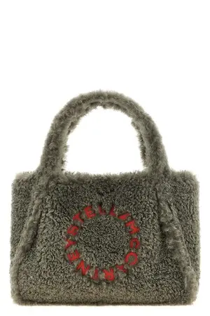 Stella McCartney Shearling Logo Shopping Bag