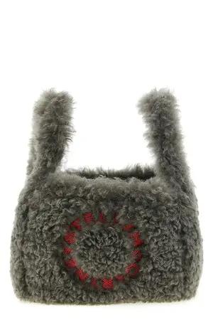 Stella McCartney Shearling Logo Shoulder Bag