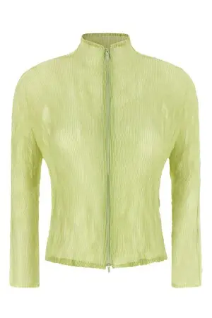 Issey Miyake Chiffon Twist 1' Cardigan - Green