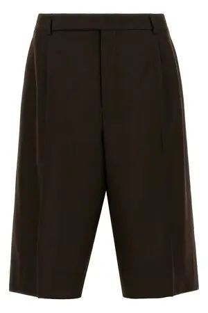 Saint Laurent Flannel Bermuda Shorts - Brown