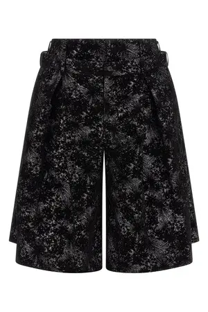 Comme Des Garçons Double Waist Bermuda Shorts - Black